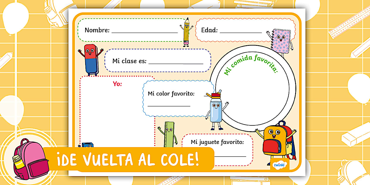 Mat: Mi primer día de escuela primaria - Twinkl