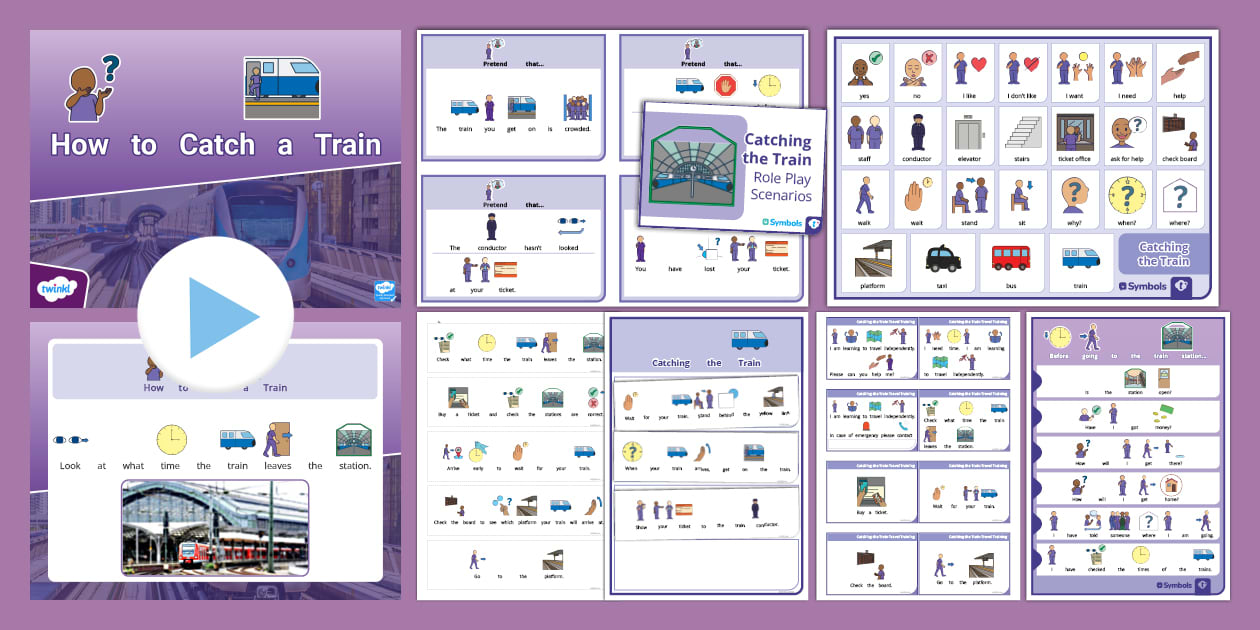 Twinkl Symbols:Older Learners:Catching the Train Travel Pack