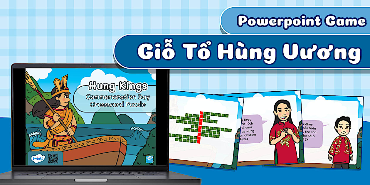 PowerPoint Trò Chơi Ô Chữ Tiếng Anh: Giỗ Tổ Hùng Vương (Hung Kings