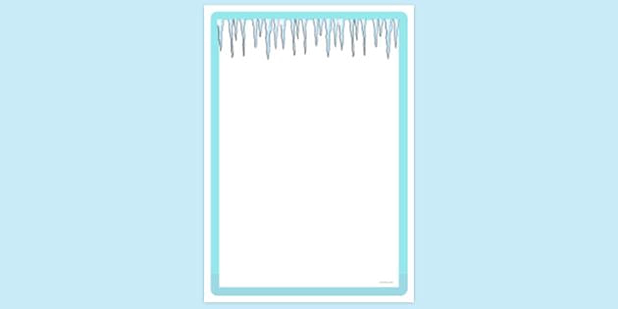 Icicle Page Border | Twinkl Page Borders (Teacher-Made)