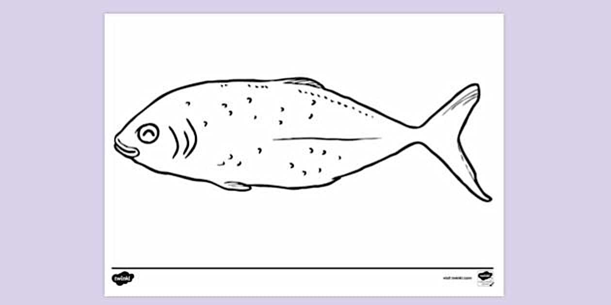 Shiny Tail Fish Colouring Sheet | Colouring Sheets - Twinkl