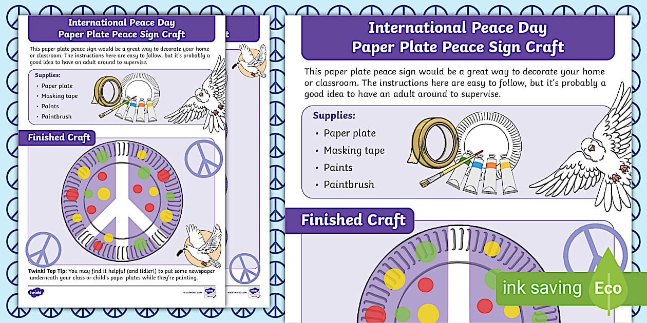 Peace Sign Craft – International Peace Day – Twinkl