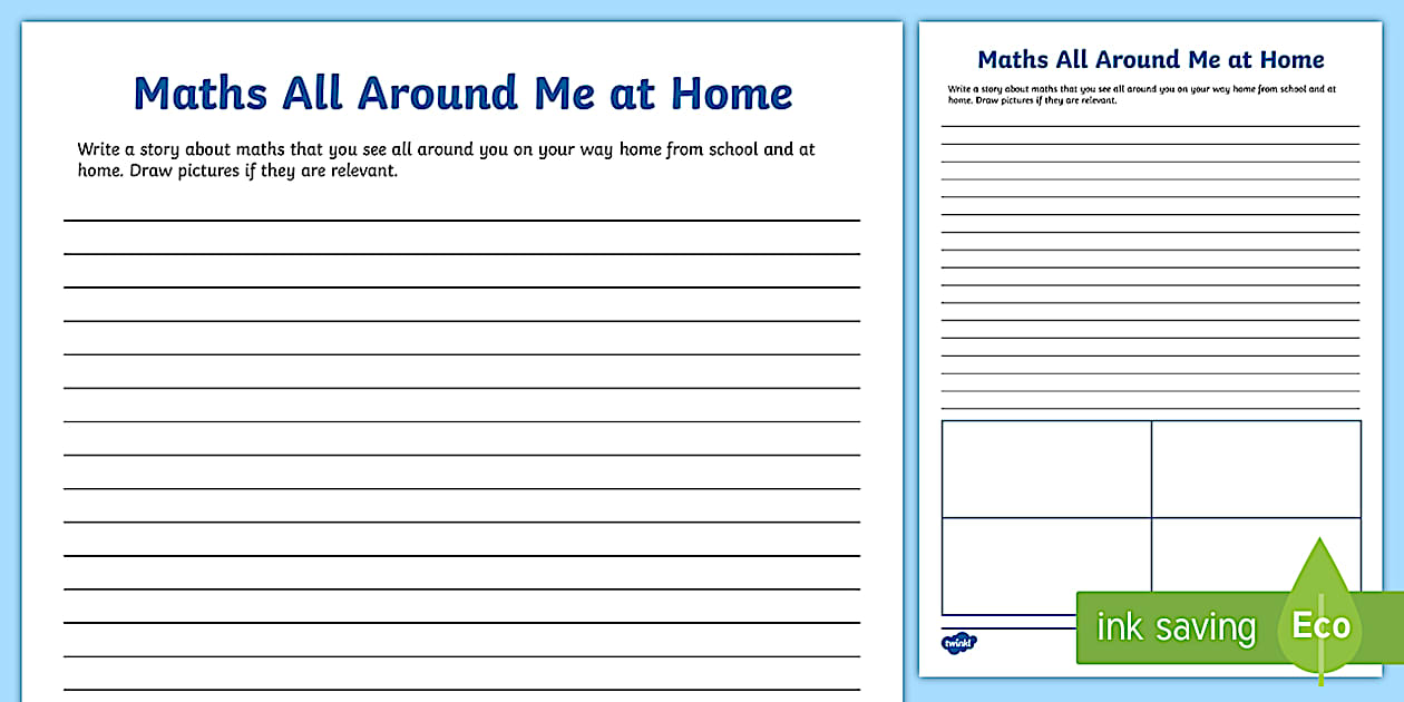 Maths All Around Me Home Worksheet (teacher made) - Twinkl