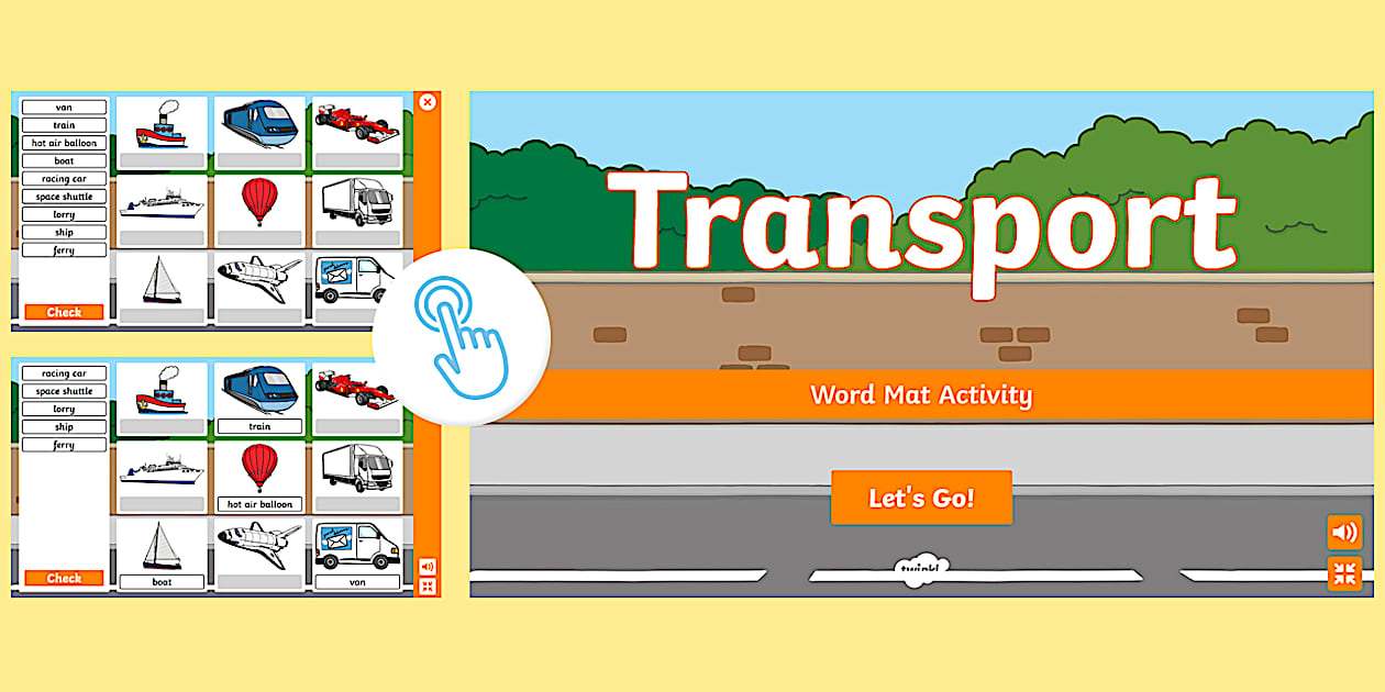 Interactive Transport Word Mat Activity | Twinkl Go!