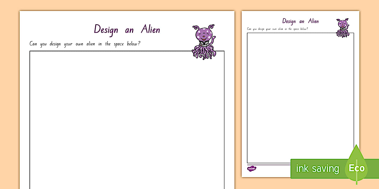 Year 5 and 6 Chapter Chat Week 2 Design an Alien Worksheet / Worksheet to