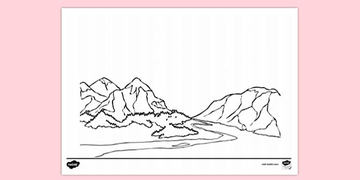 Valley Colouring | Colouring Sheets (teacher made) - Twinkl