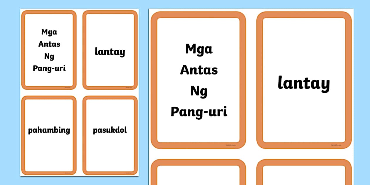 Antas ng Pang-Uri Flashcards | Elementary | Twinkl - Twinkl
