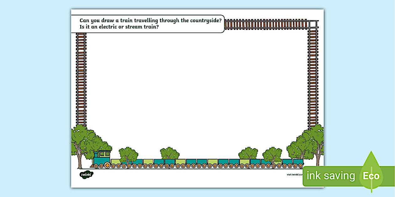 Train Drawing Prompt Activity | Drawing and Art | Twinkl KS1