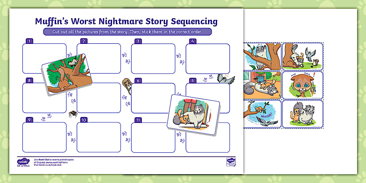 Muffin's Worst Nightmare Story Sequencing Activity - Twinkl