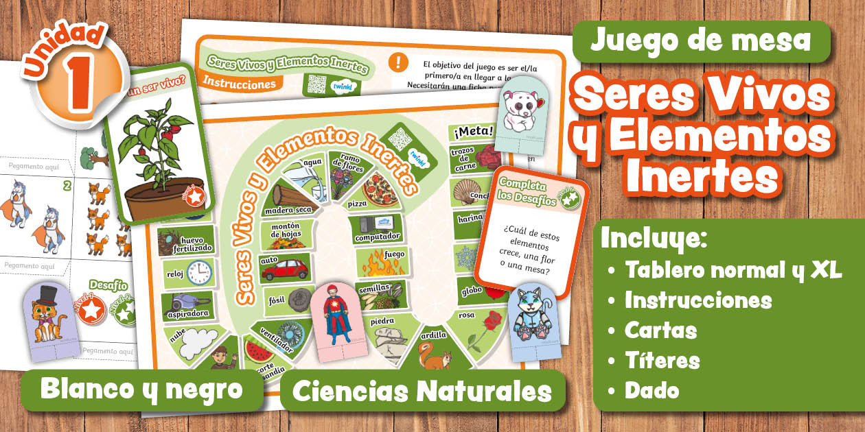Juego de Mesa | Seres Vivos y Elementos Inertes | Ciencias