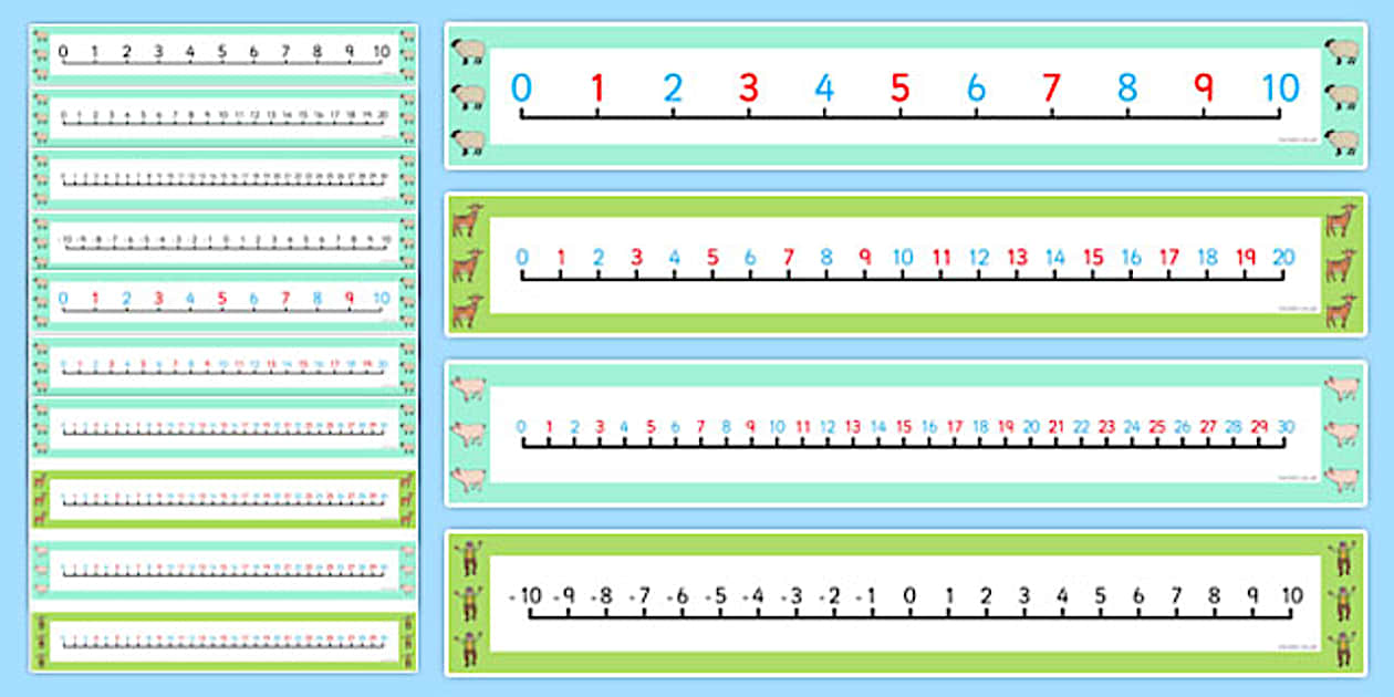 Editable A Special Outing Number Lines Pack up to 30