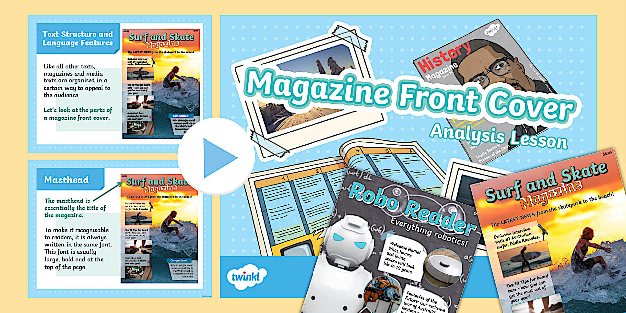 Magazine Cover Analysis PowerPoint - Educational Resource