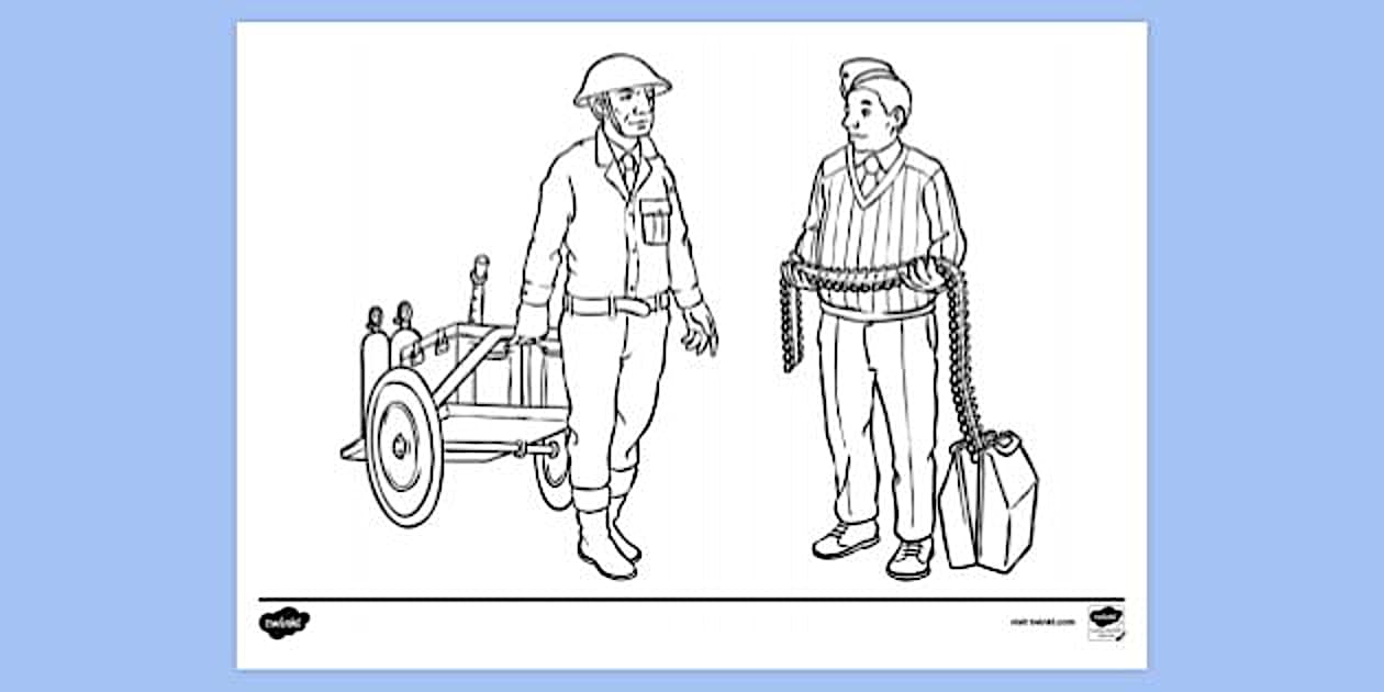 Ground Crew Colouring Sheet | Colouring Sheets - Twinkl