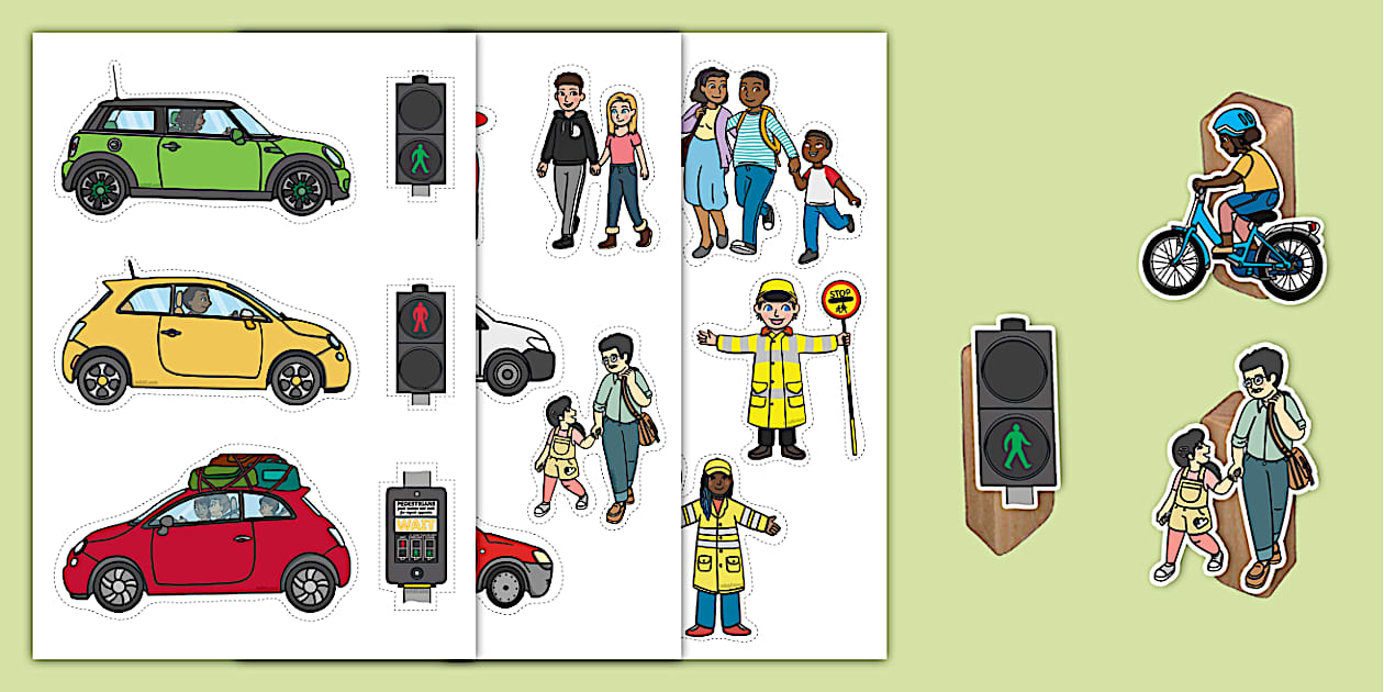 Road Safety Small World Characters (teacher made) - Twinkl
