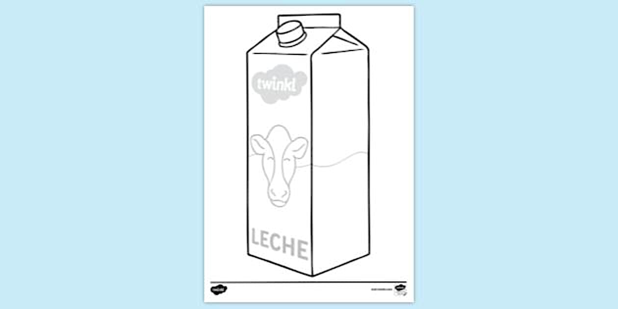 Milk Leche Colouring | Colouring Sheets (teacher made)