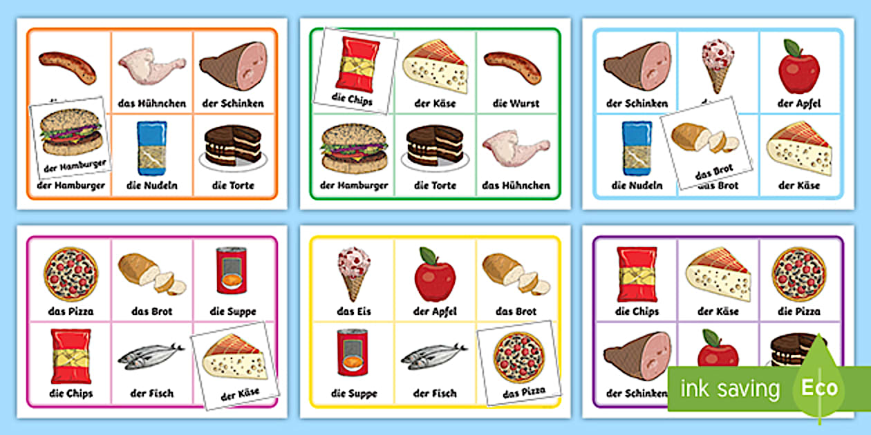 German Foods Bingo Game (teacher made) - Twinkl