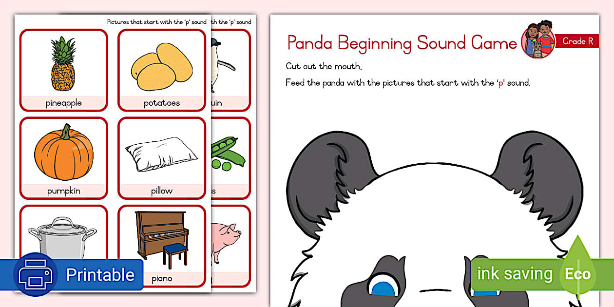 Gr. R Phonics Printable Game: P Sound (teacher made)