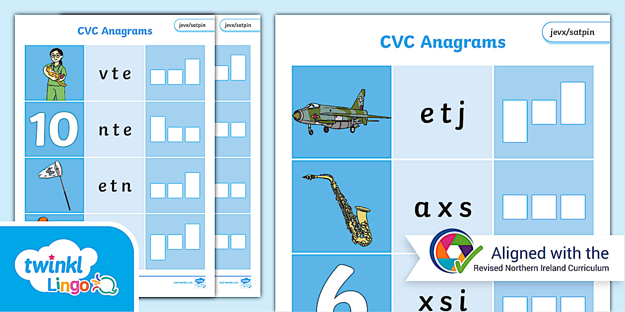jevx/satpin - CVC Anagrams (teacher made) - Twinkl