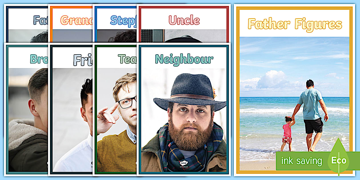 Father's Day Father Figures Photo Display Posters