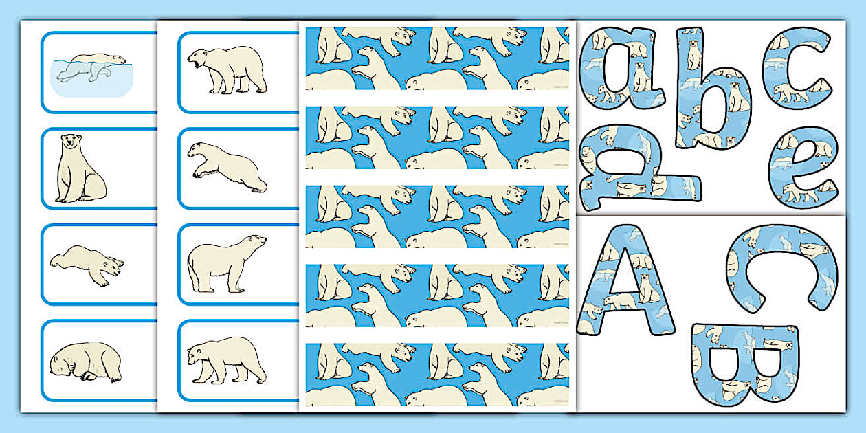 Polar Bear Classroom Organisation Decoration Pack - Twinkl