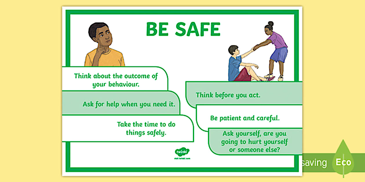 Be Safe A4 Display Poster (teacher made) - Twinkl