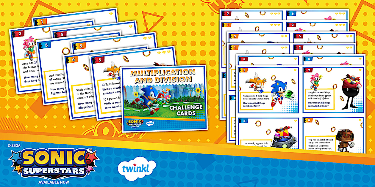 FREE! - Sonic: Multiplication and Division Challenges Math Task Cards