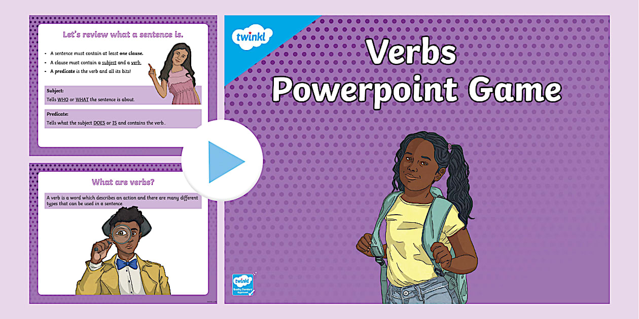 Verb PowerPoint Game | Teaching Resource (teacher made)