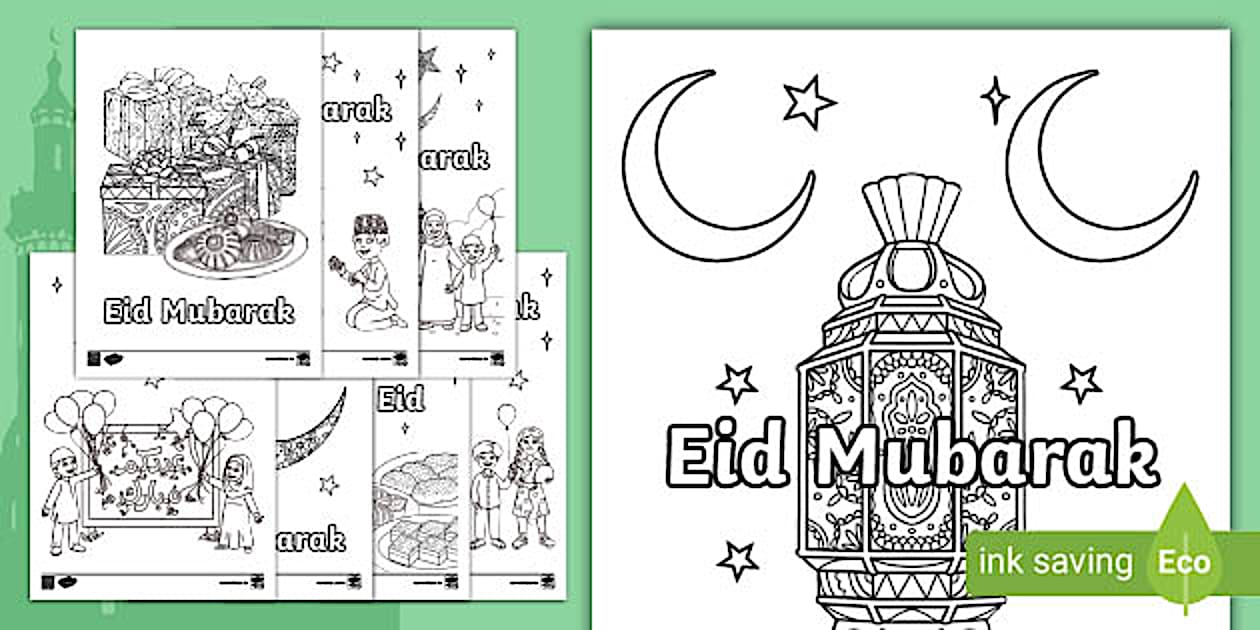 Eid al-Fitr Coloring Sheets - Eid Colouring Pages - Twinkl
