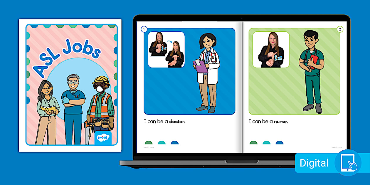 ASL Occupations Emergent Reader eBook (Teacher-Made)