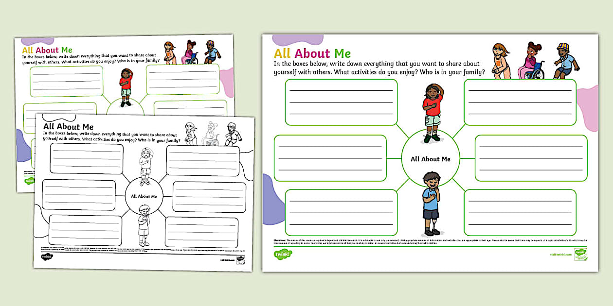 All About Me Mind Map (Teacher-Made) - Twinkl
