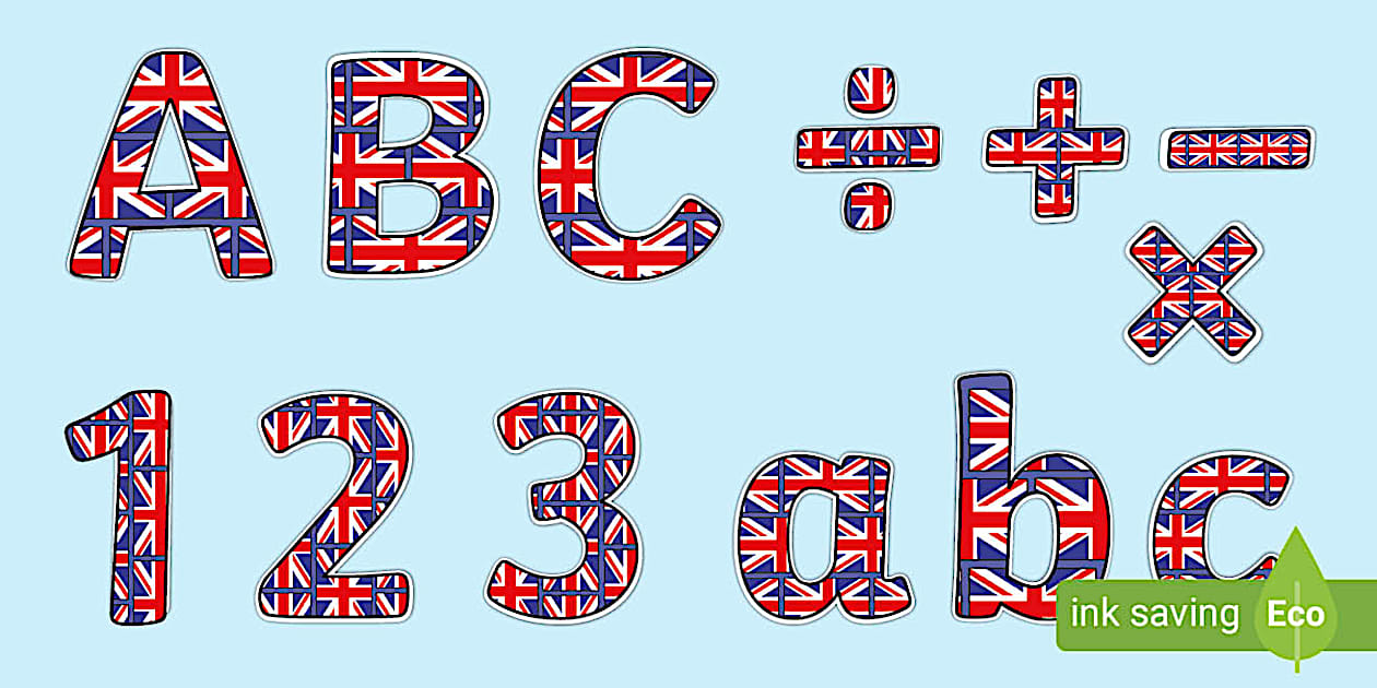 Union Jack Themed Display Lettering (teacher made) - Twinkl