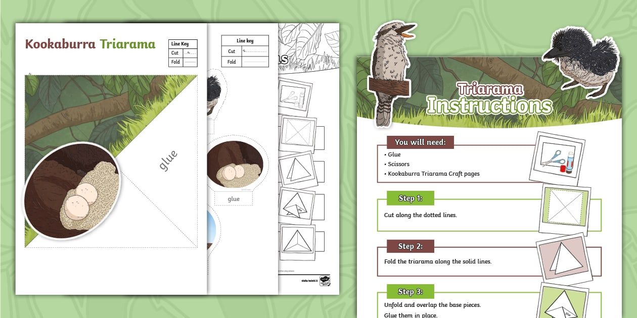 Kookaburra Triarama Craft - Twinkl Arts and Crafts - Twinkl