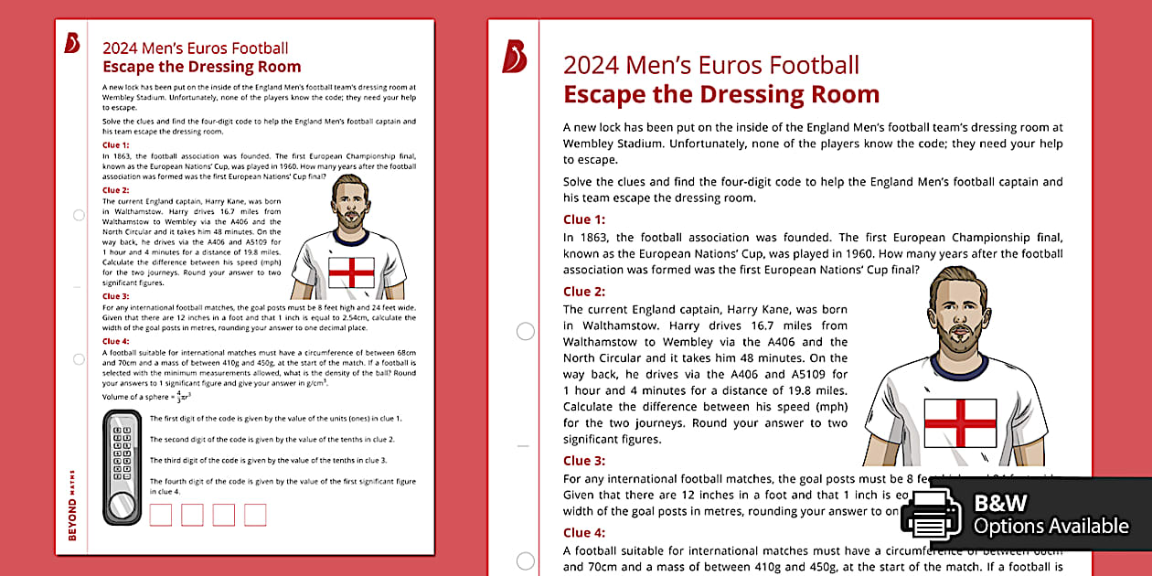 👉 Football Escape the Dressing Room Game | Maths | Beyond