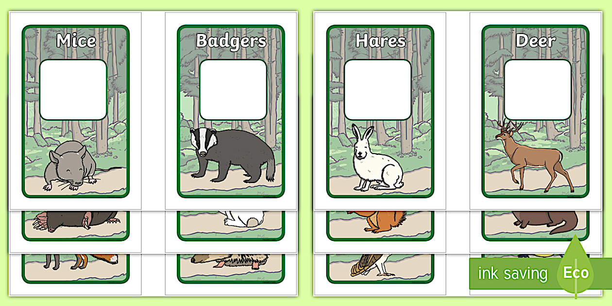 Editable Woodland Group and Table Signs IKEA Tolsby/Fiestad Frame