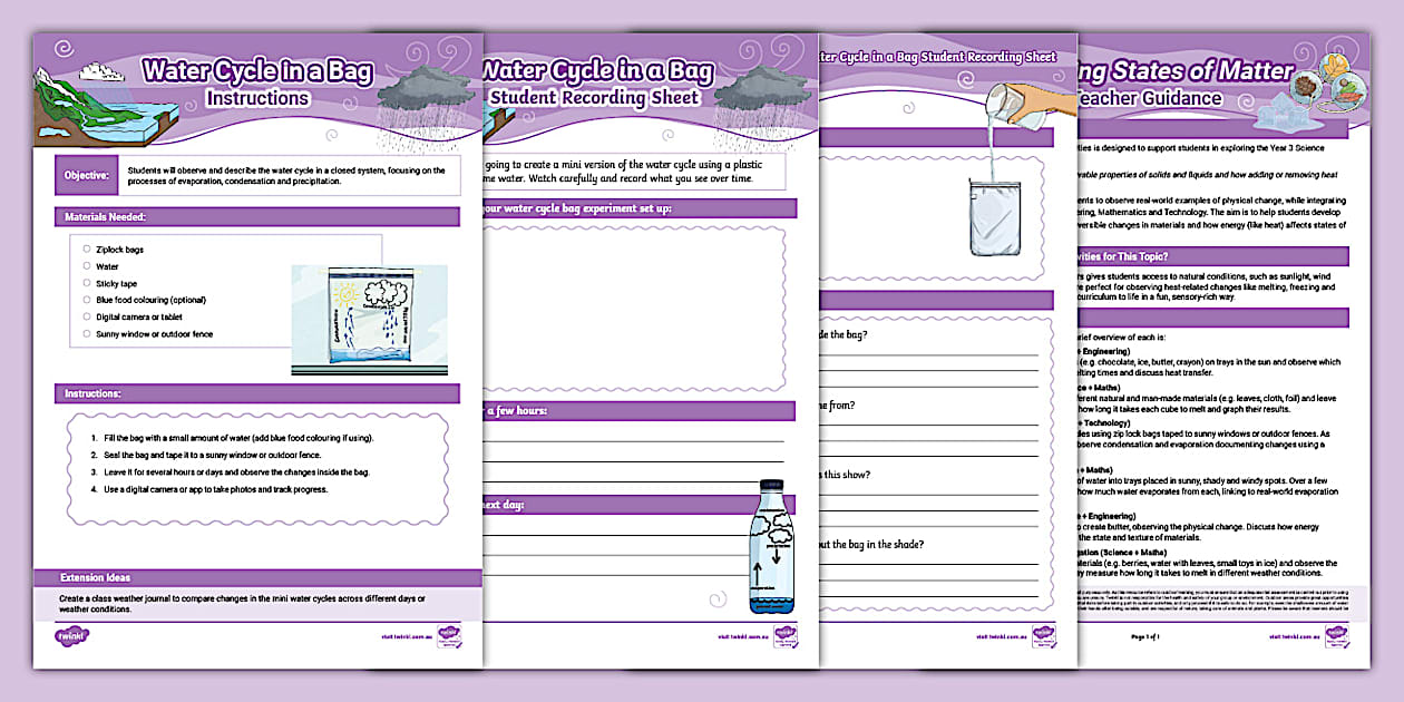 STEM Outdoors: Water Cycle in a Bag