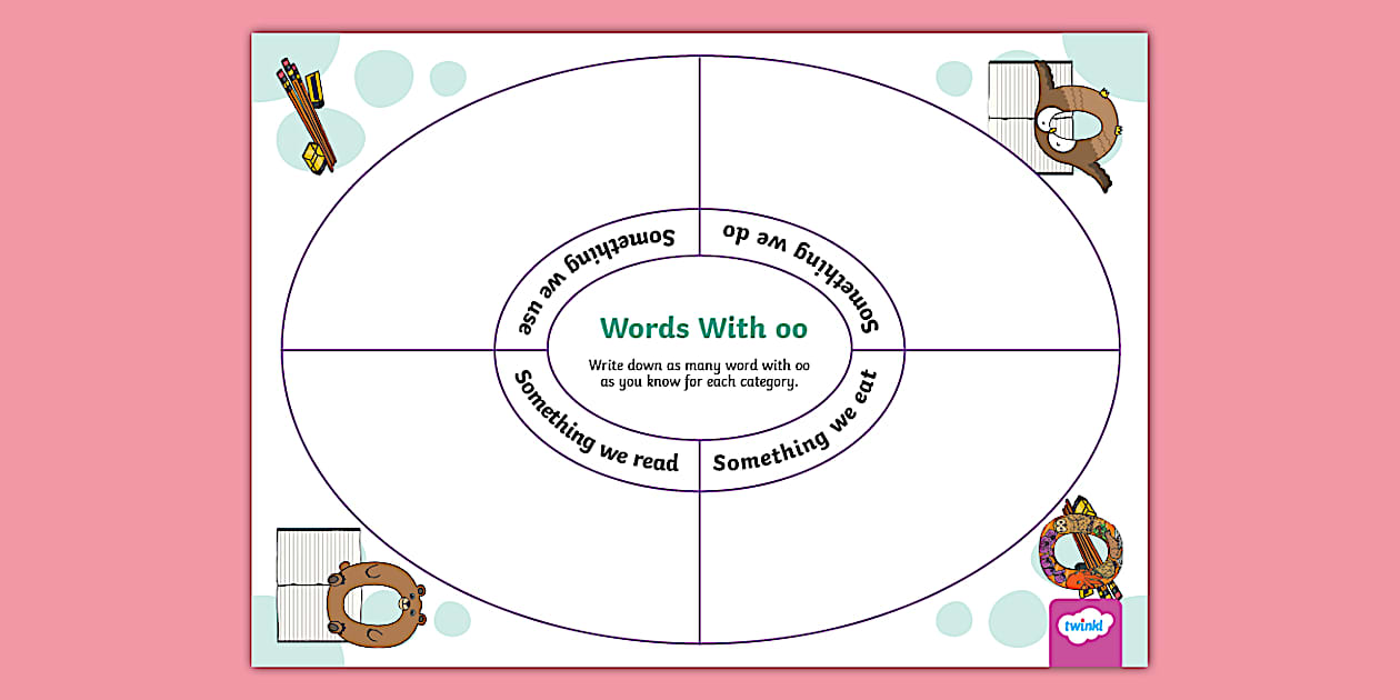 Words With 'oo' Around The Table Activity (Teacher-Made)