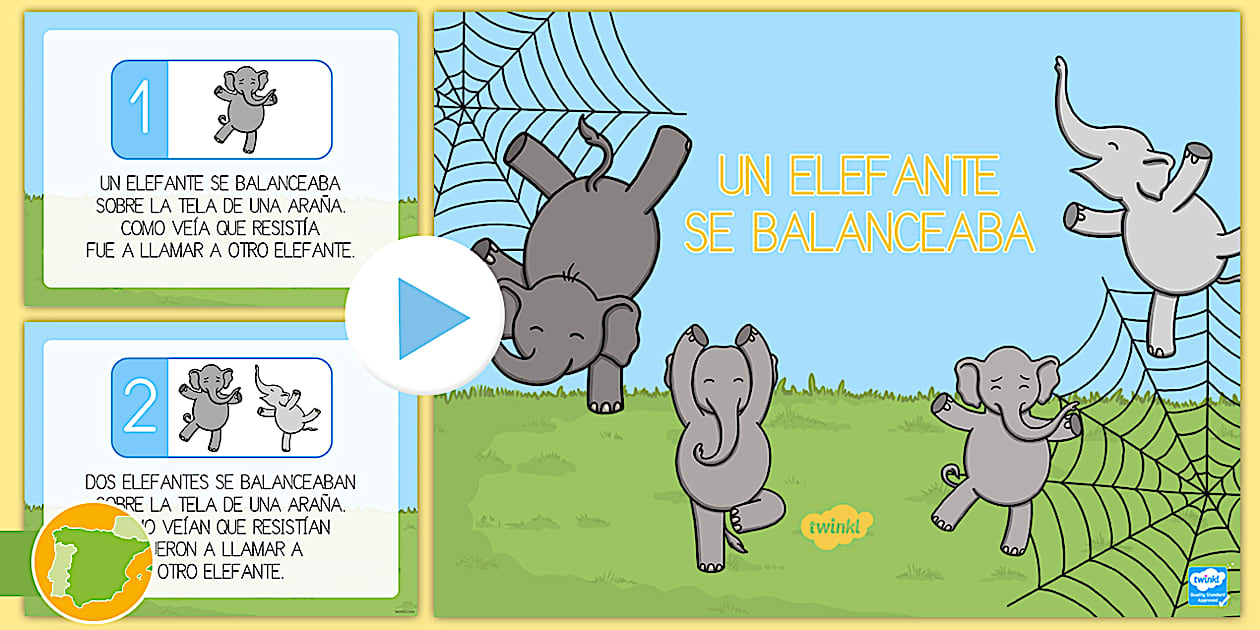 Presentación: Un elefante se balanceaba 1-10 - Twinkl