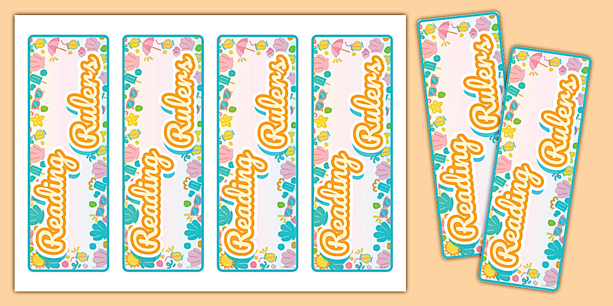 Summer Vibes Themed Reading Rulers (Teacher-Made) - Twinkl