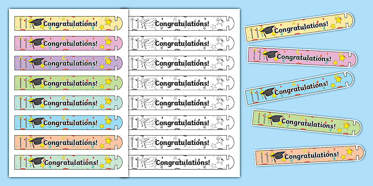 Graduation Wristbands (teacher made) - Twinkl