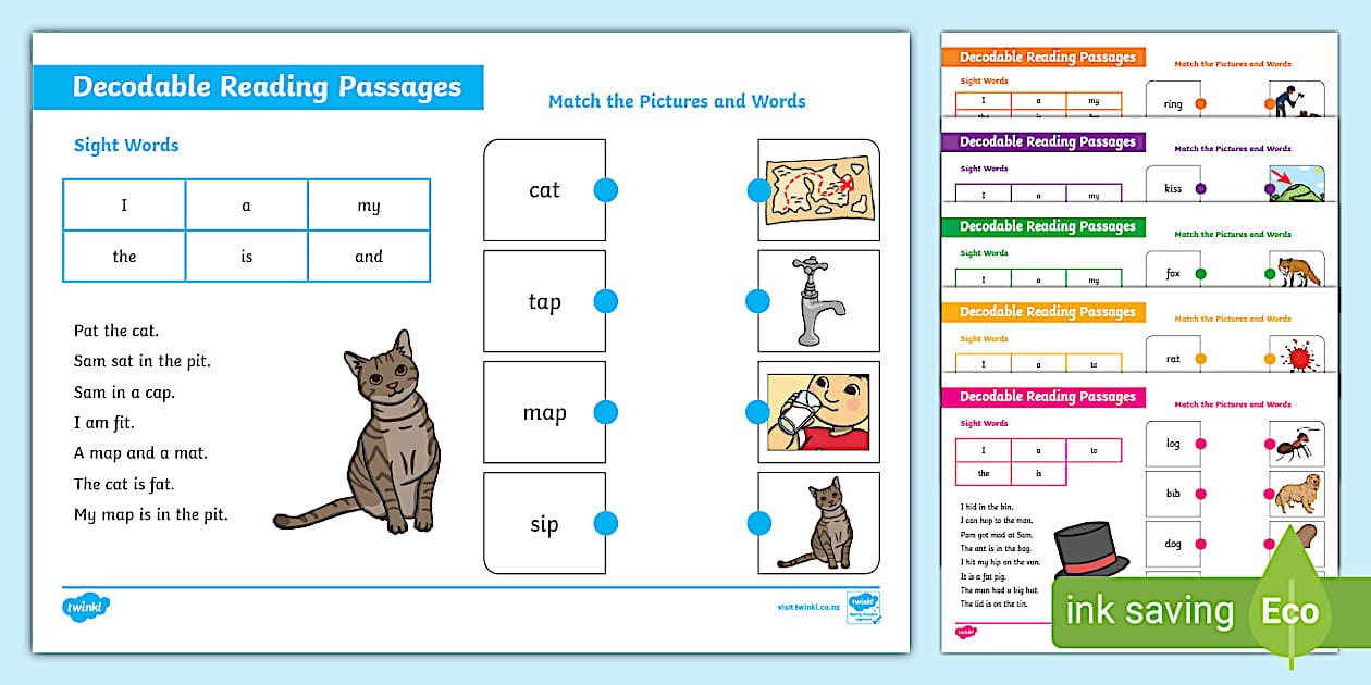 Sequenced Decodable Sentences (Teacher-Made) - Twinkl