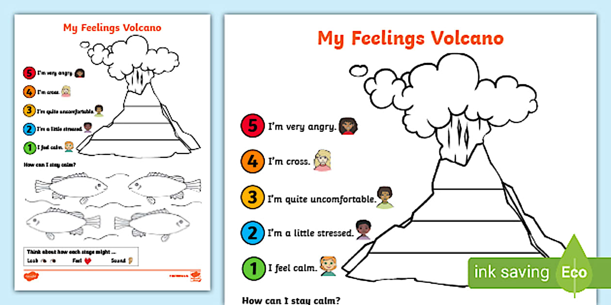 Feelings Activity - Feelings Volcano - Emotions - Twinkl KS1
