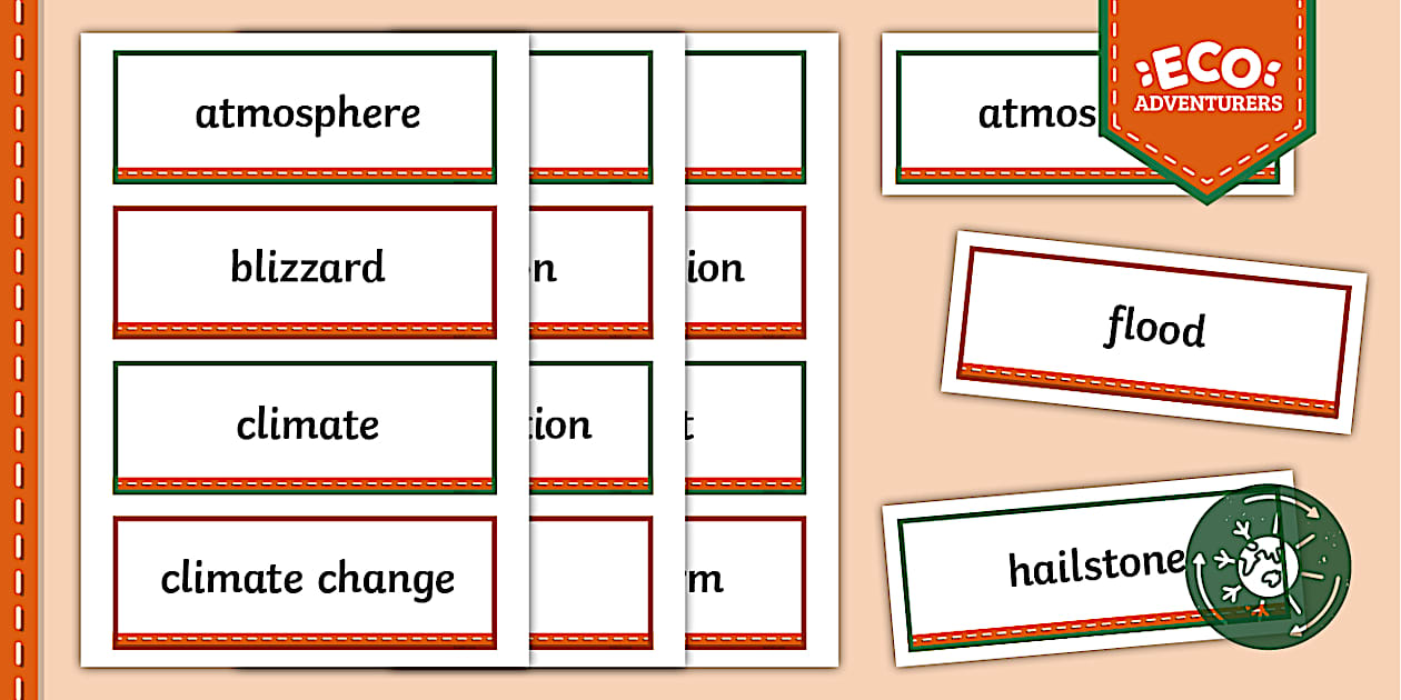 Year 3 Earth's Climate & Cycles: Key Vocabulary Cards