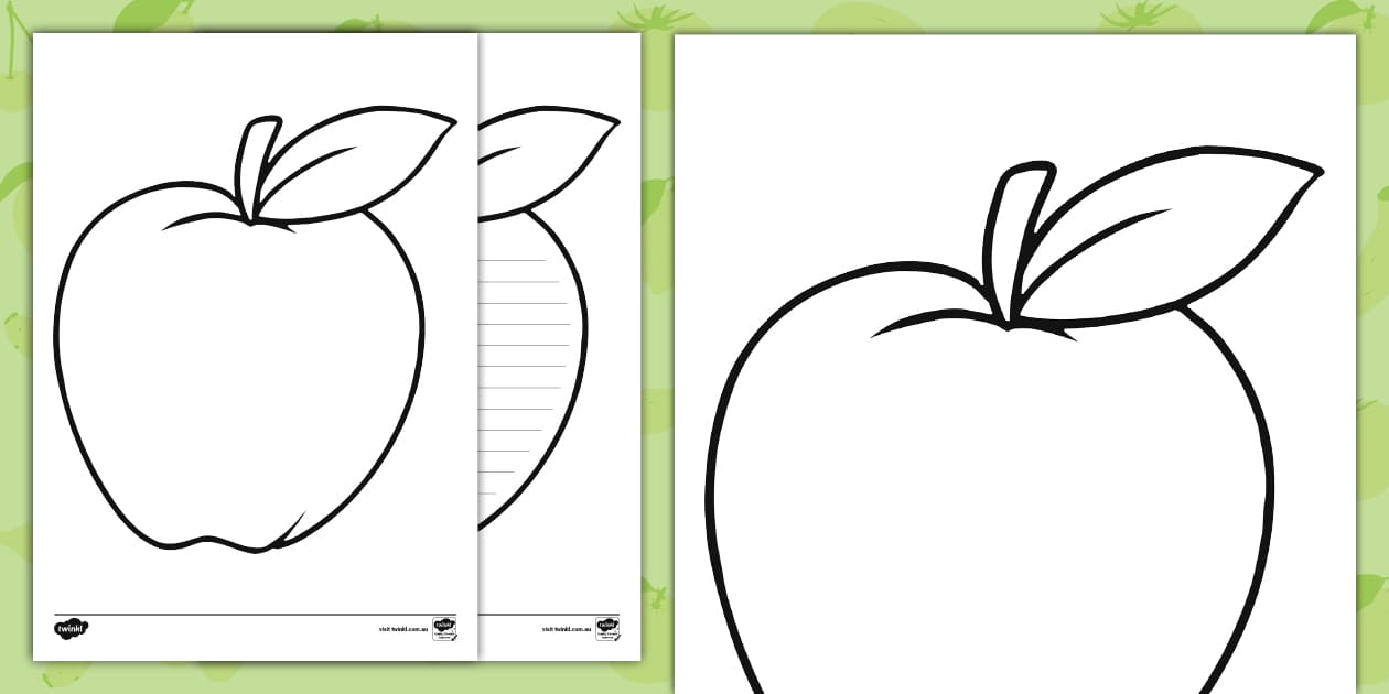 Apple Writing Template - Twinkl Writing Templates - Twinkl
