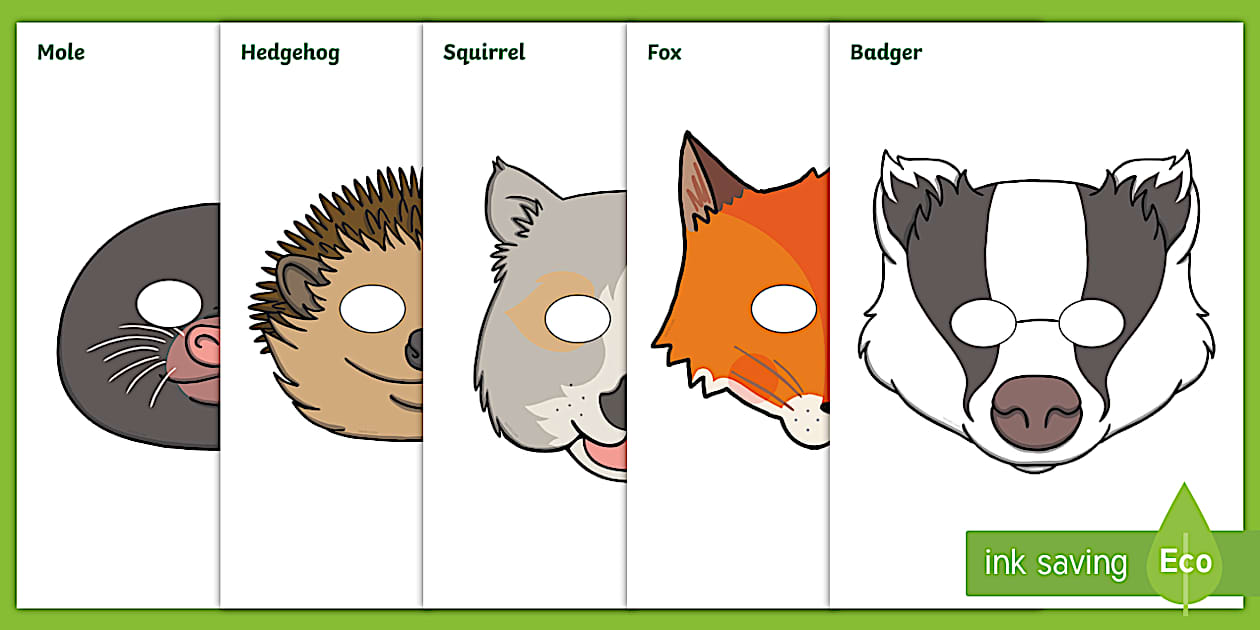 Woodland Animals Role-Play Masks (teacher made) - Twinkl