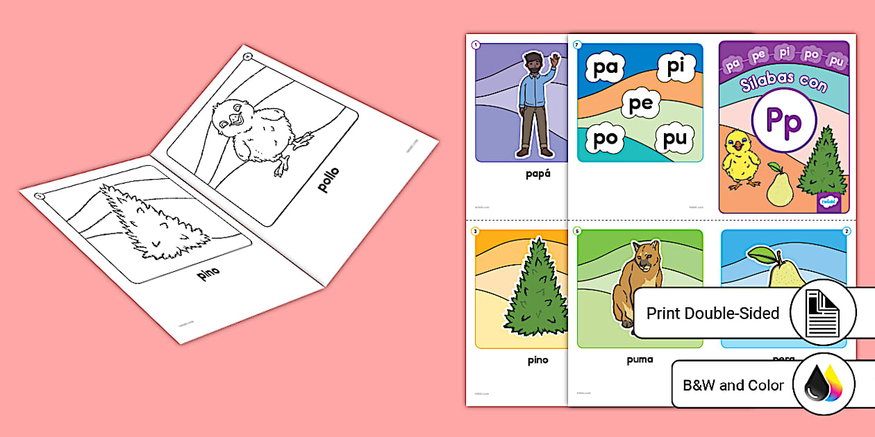 Libros fonéticos - Sílabas con Pp (teacher made) - Twinkl