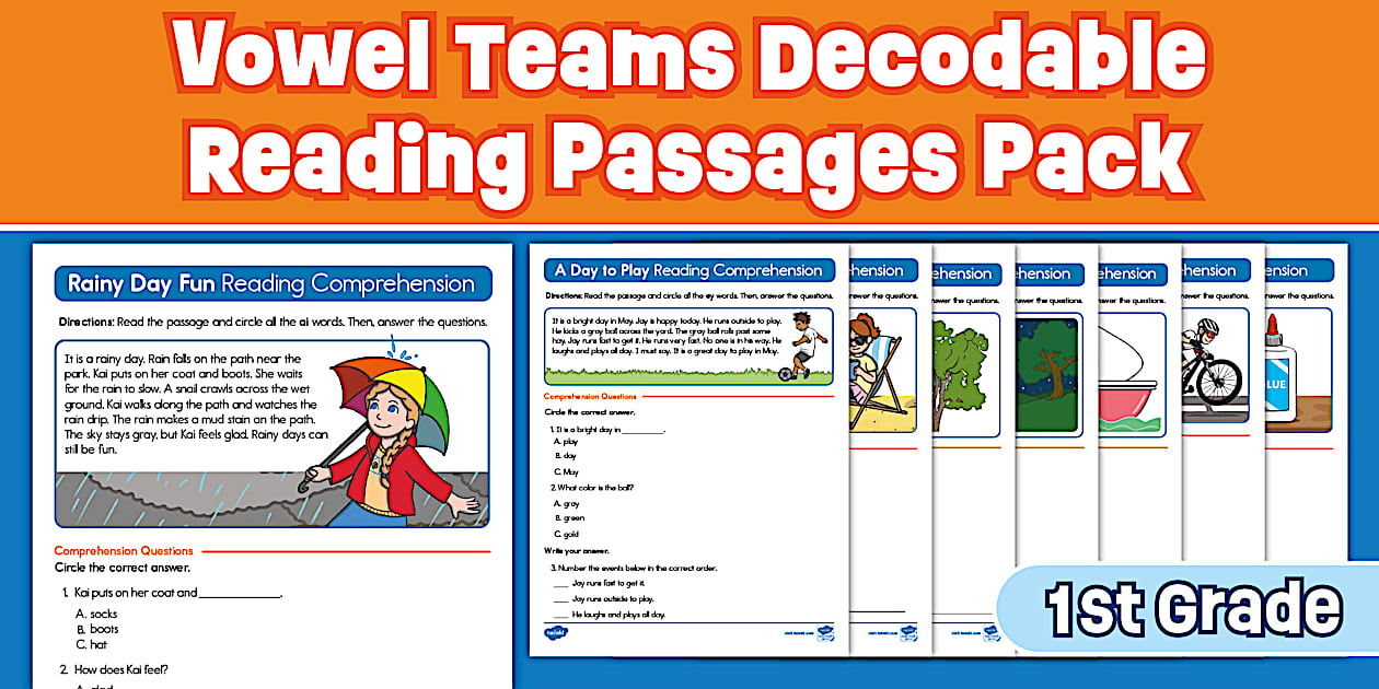 Vowel Teams Decodable Reading Passages