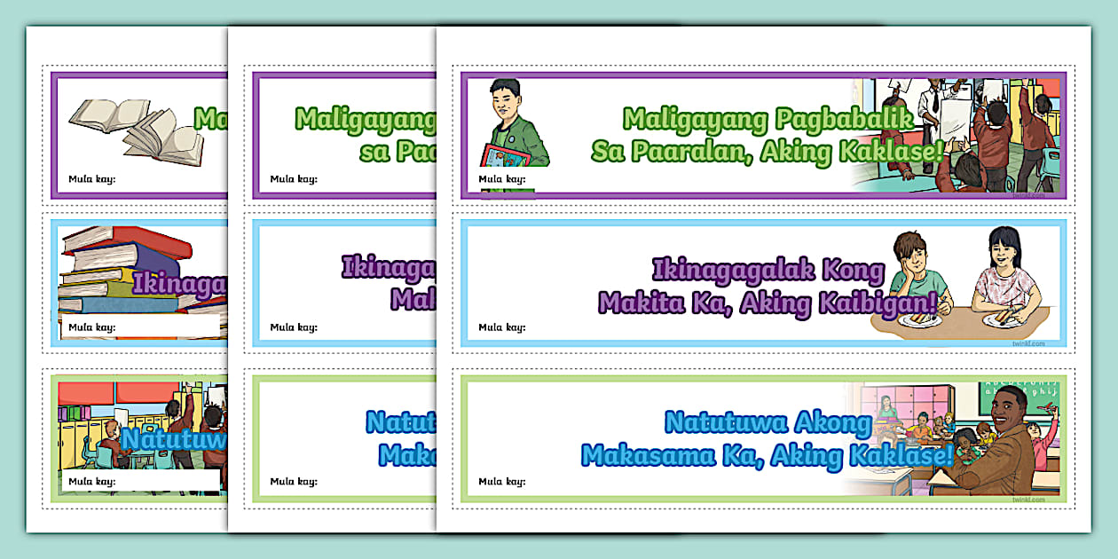 Balik Eskwela Bookmarks | Philippines | Twinkl