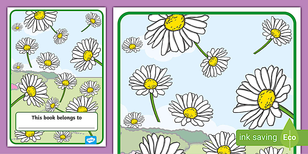 Daisy Flower Book Cover | Twinkl Book Cover | Book Covers