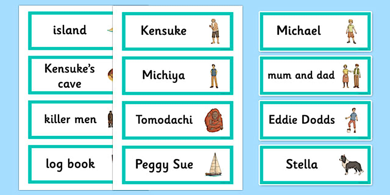 Kensuke's Kingdom Word Cards (teacher made) - Twinkl