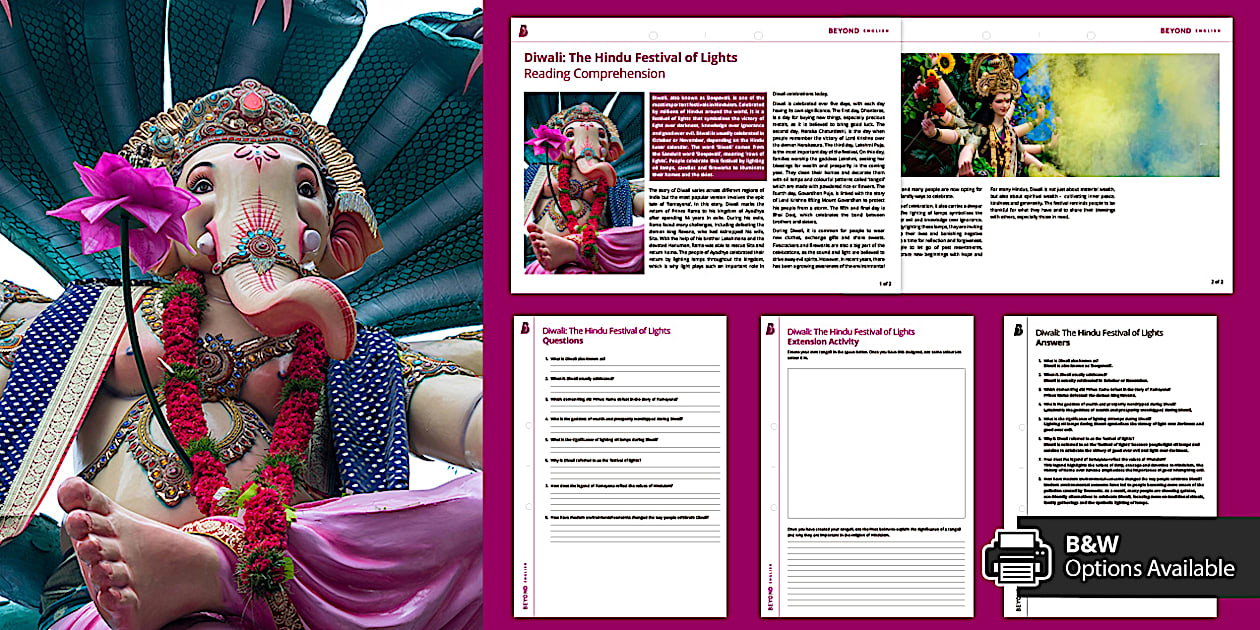 Diwali: The Hindu Festival of Lights Reading Comprehension